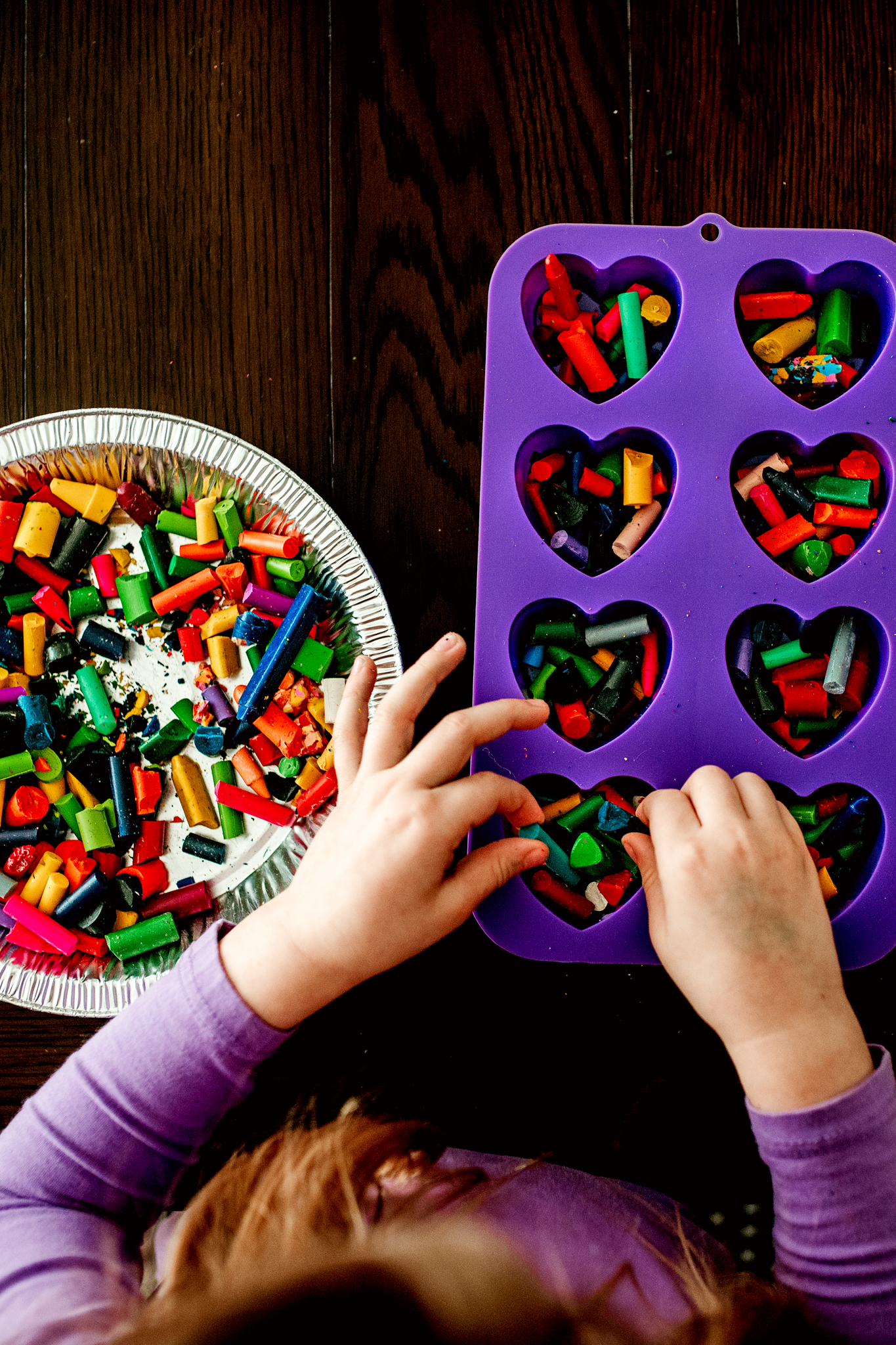 Melted Crayon Valentine Hearts » Valentine Crafts & Activities