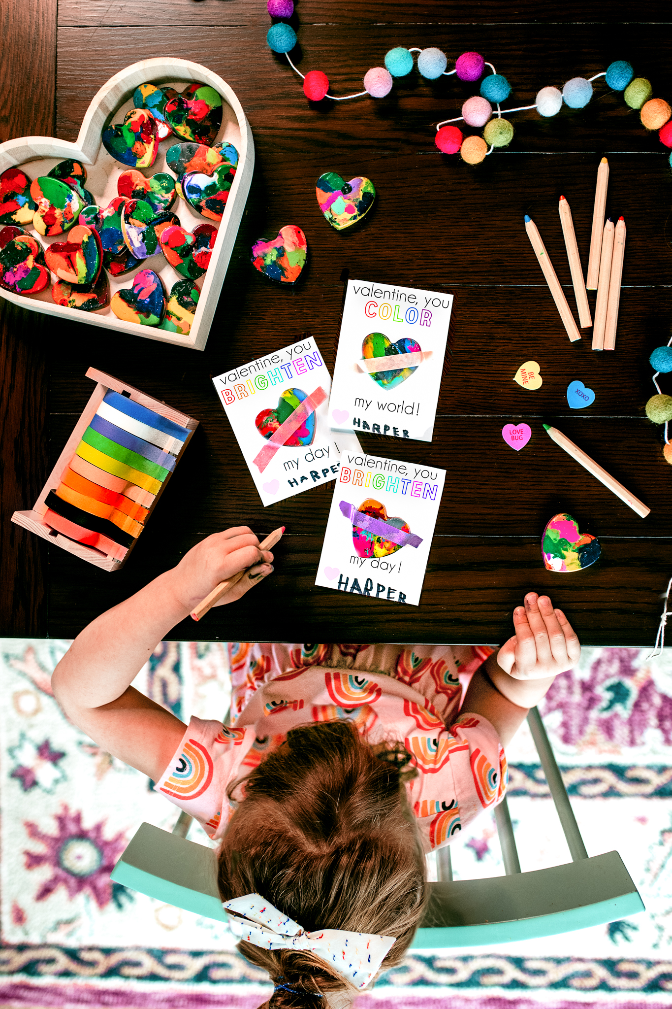 Melted Crayon Valentine Hearts » Valentine Crafts & Activities