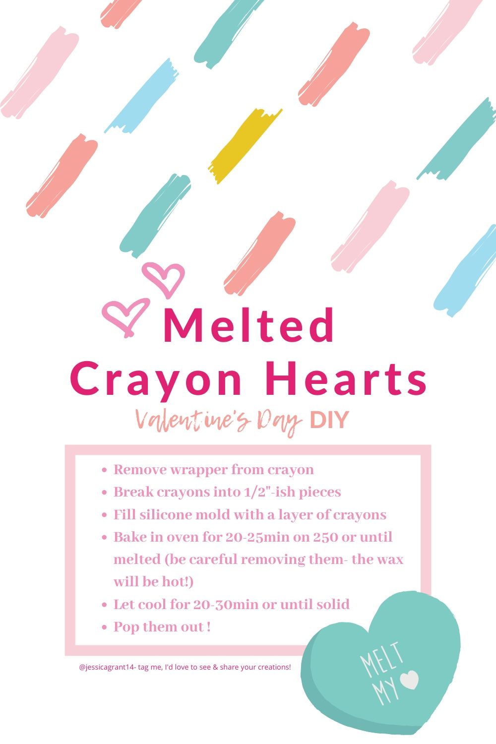 Melted Crayon Valentine Hearts » Valentine Crafts & Activities