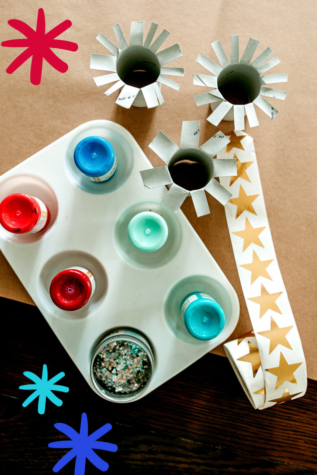 Paper Roll Firework Craft » Fourth of July For Kids