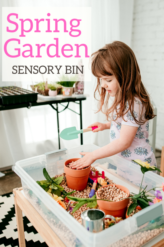 Spring Sensory Bin- Mess Free Garden Dirt Dig » Sensory Bins Crafts ...