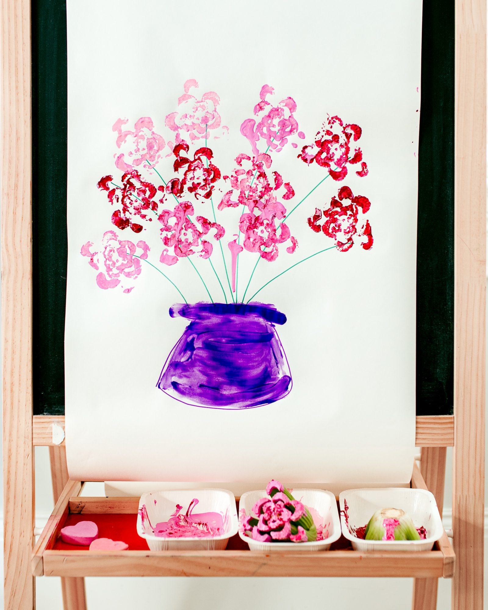 Flower Craft for Kids - Celery Stamp Roses » Crafts & Activities