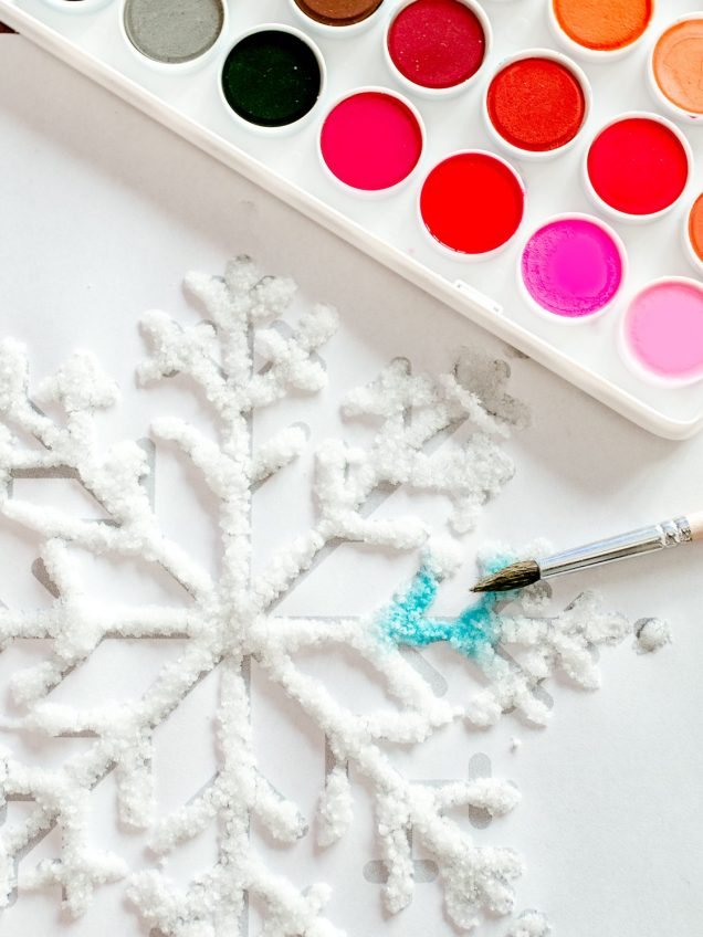 Watercolor & Salt Snowflake Art » JessicaEtCetera.com | by Jessica Grant